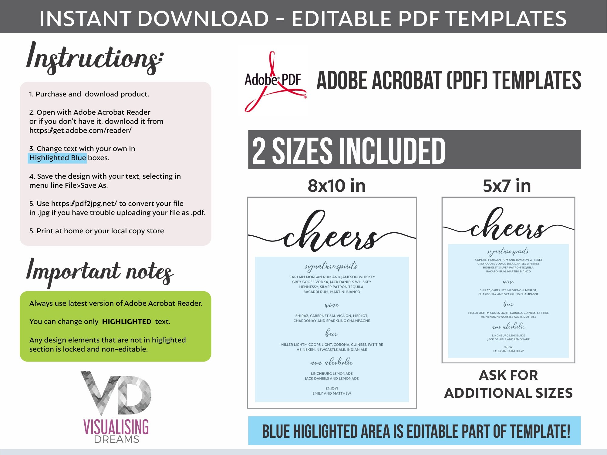 Cheers Signs Bar Menu Wedding Bar Sign Open Bar Cheers - Etsy