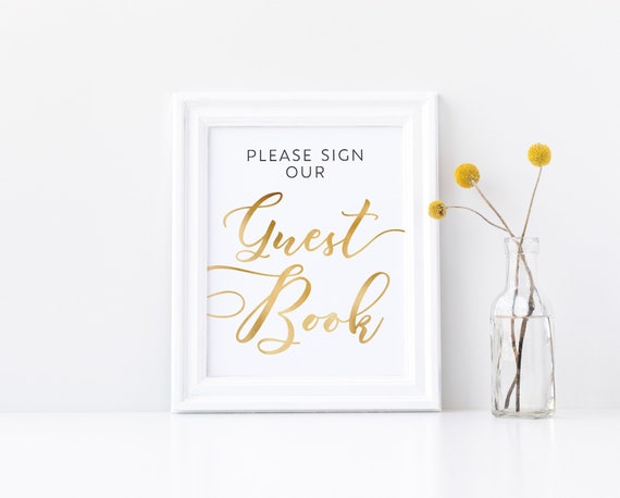 Guest Book Sign Wedding Signs Wedding Guest Book Sign | Etsy