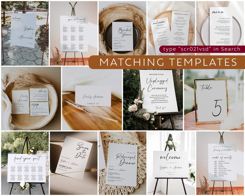 Boho Menu Template Wedding Dinner Menu Template Menu - Etsy