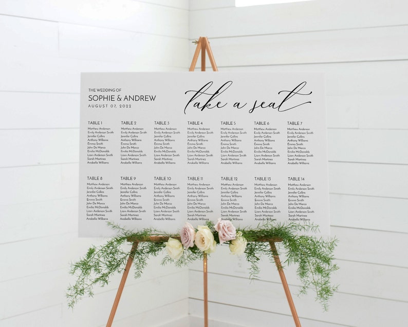 Wedding Bundle Seating Chart Template Welcome Sign Template | Etsy