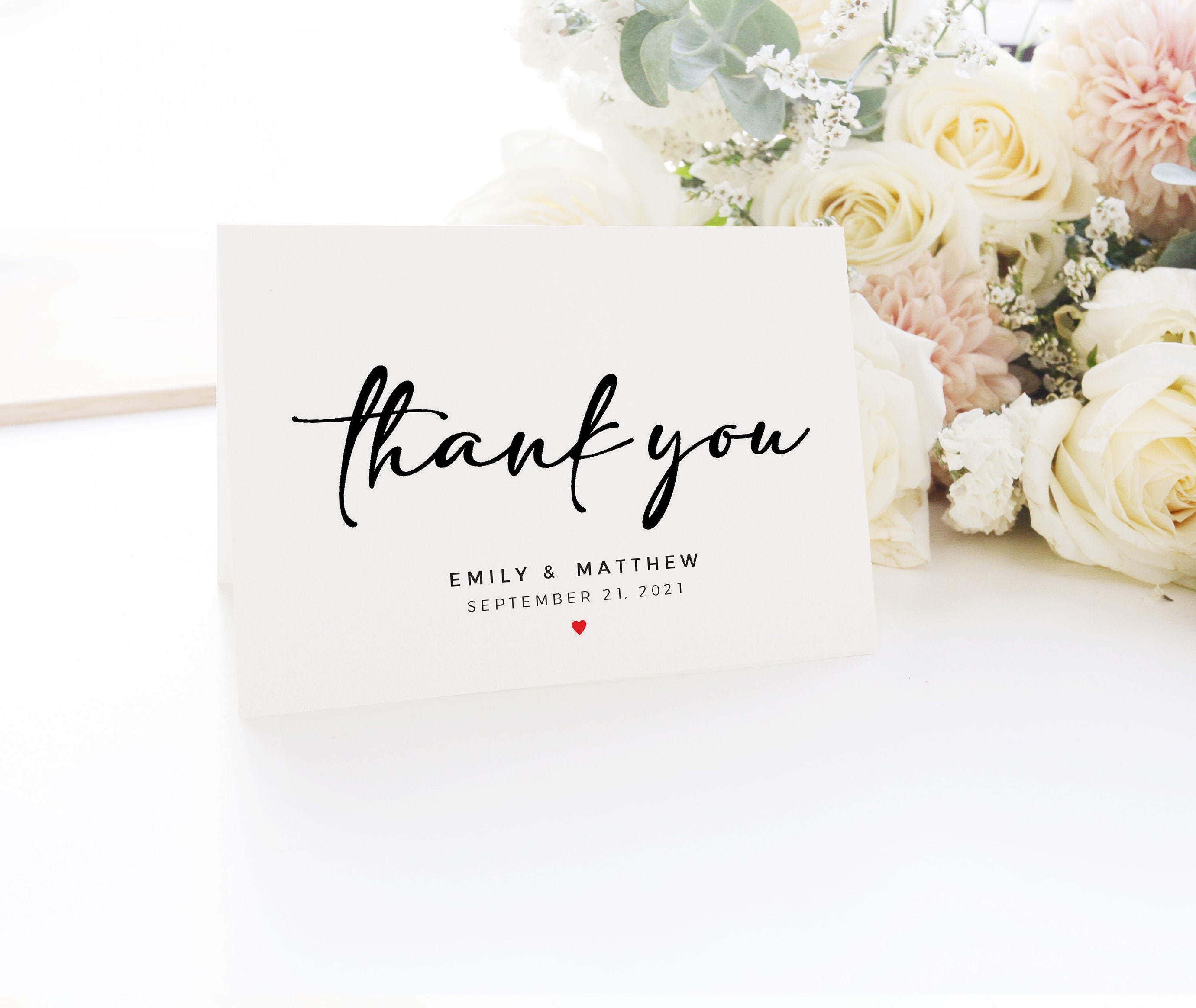 Wedding Thank You Cards Thank You Note Cards Thank You | Etsy