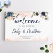 Welcome Sign Wedding Navy and Blush, Welcome Sign Template With Navy ...