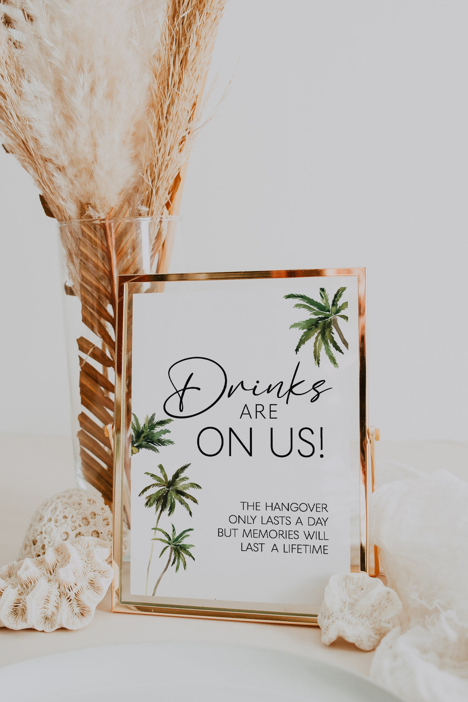 Drinks on Us Sign Wedding Open Bar Sign Instant Download - Etsy