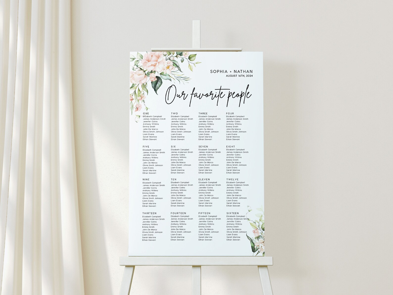 Floral Seating Chart Seating Chart Sign Wedding Seating | Etsy