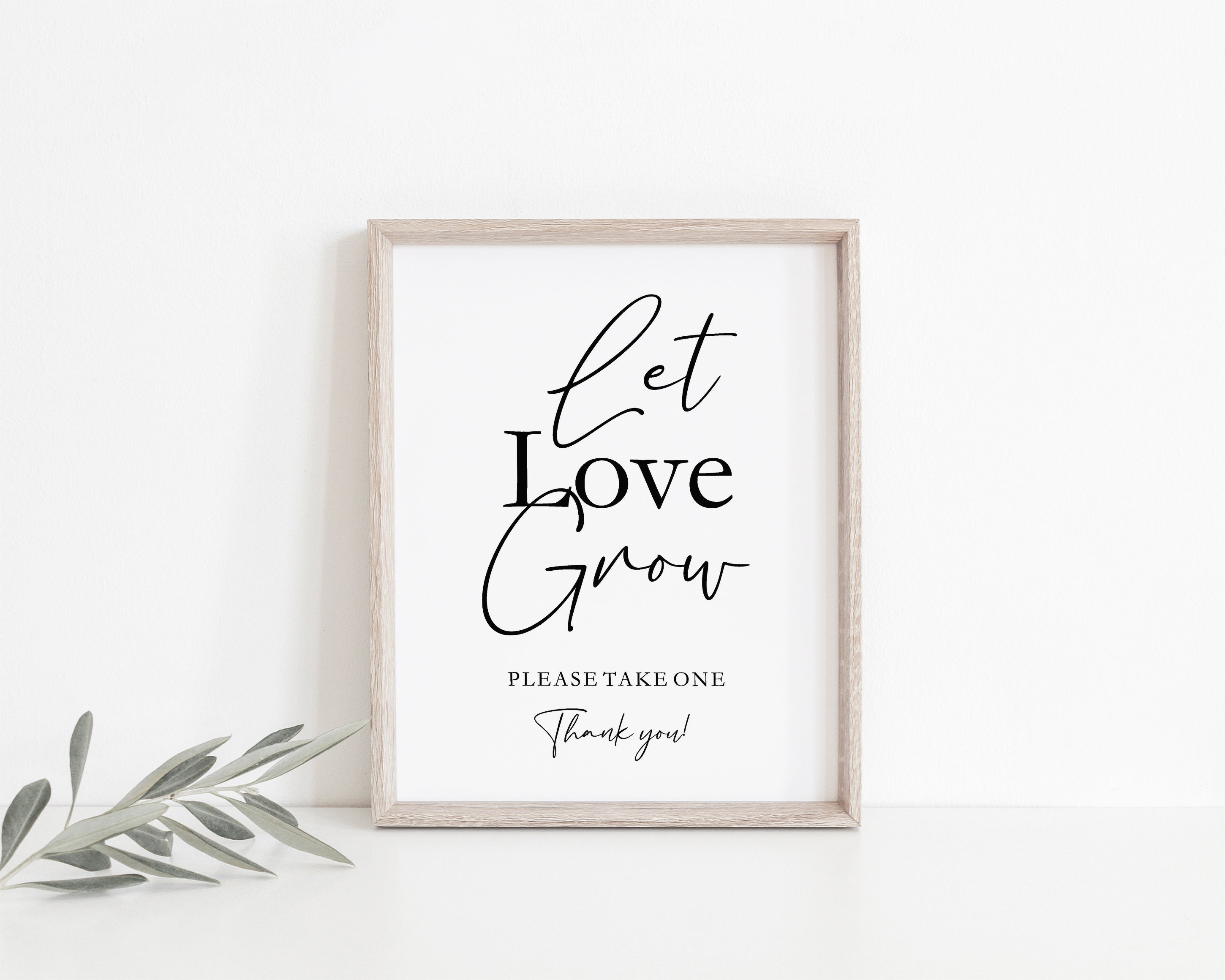 Let love grow sign Wedding sign template watch our love grow | Etsy