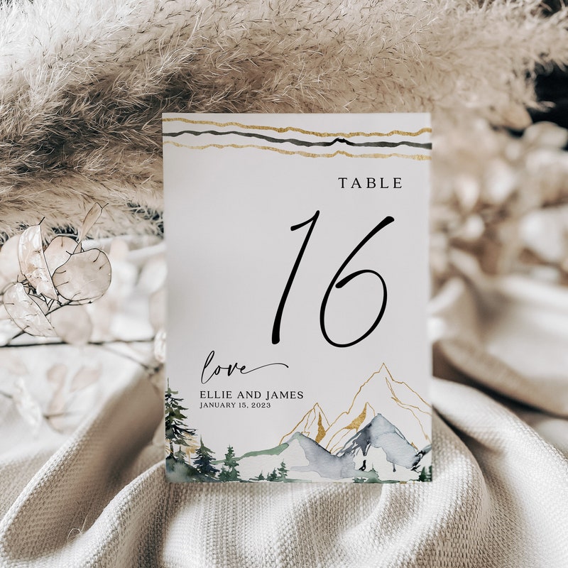 Mountain Table Numbers - Etsy