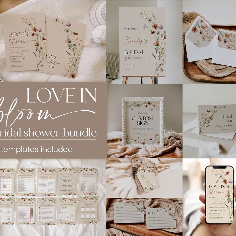 Bridal Shower Theme Love in Bloom - Etsy