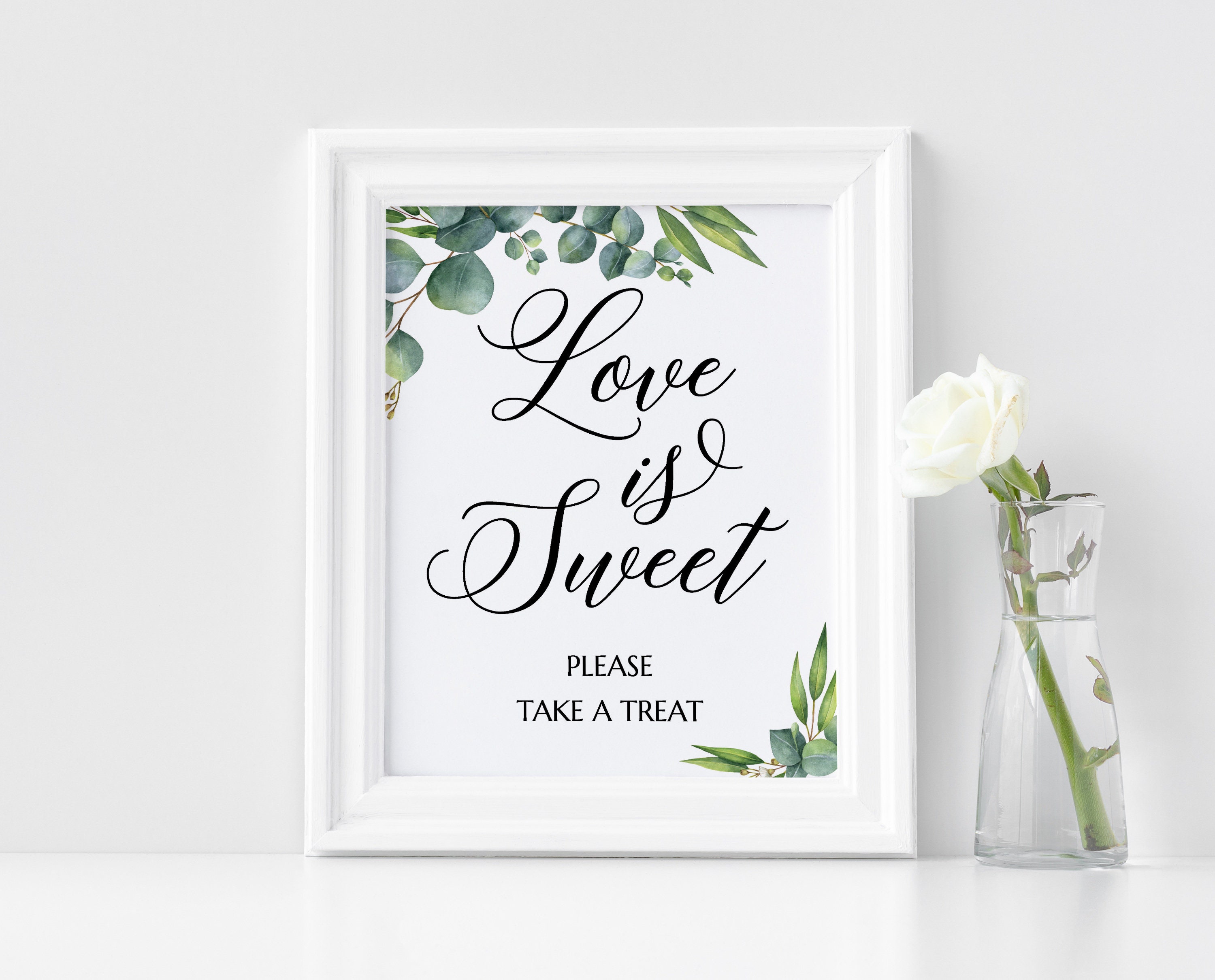 Love is Sweet Sign Love is Sweet Take a Treat Wedding Sign - Etsy