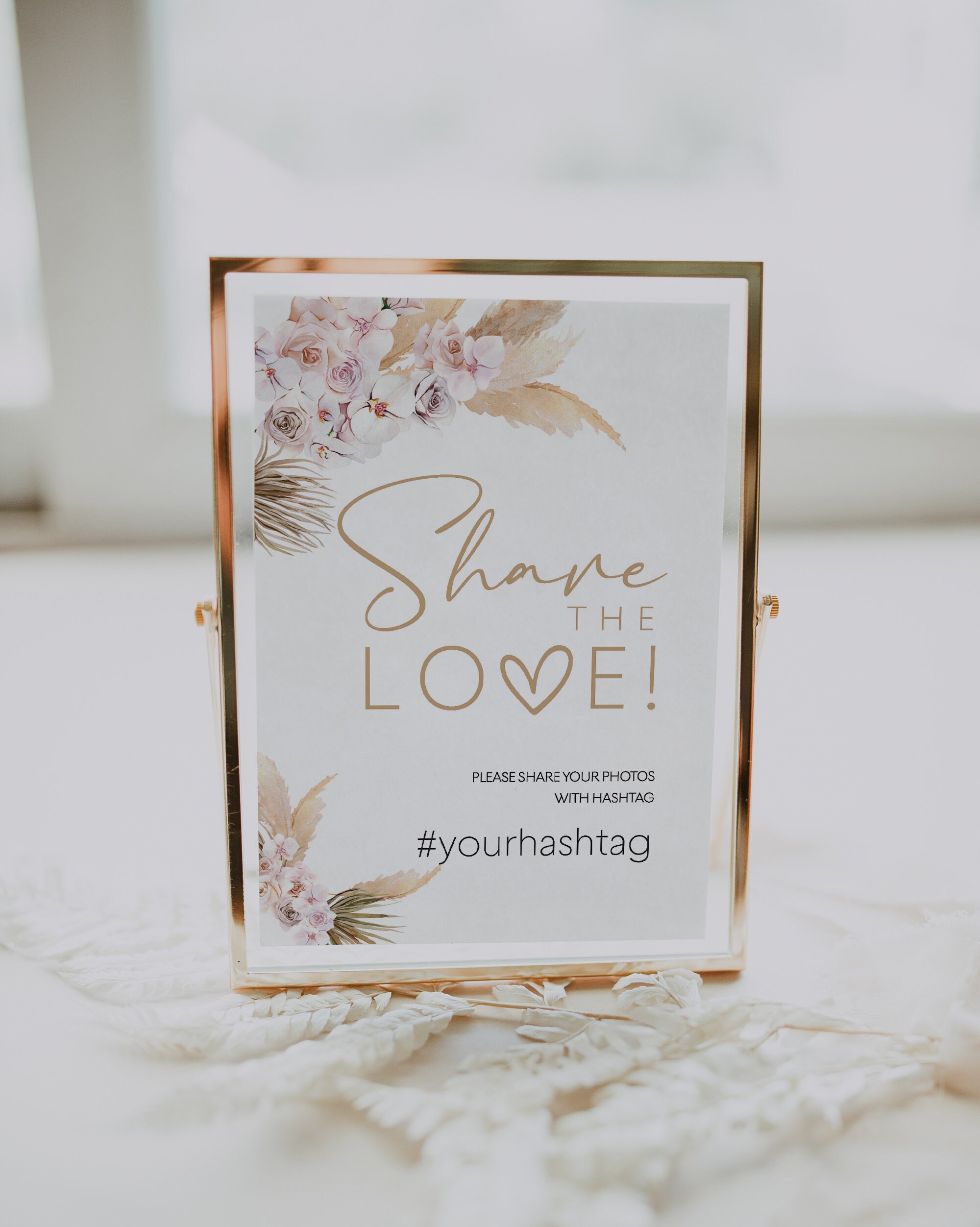 Share the Love Sign Wedding Share the Love Sign Hashtag | Etsy