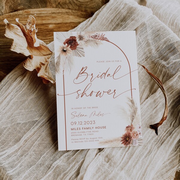Boho Bridal Shower Invitation - Etsy