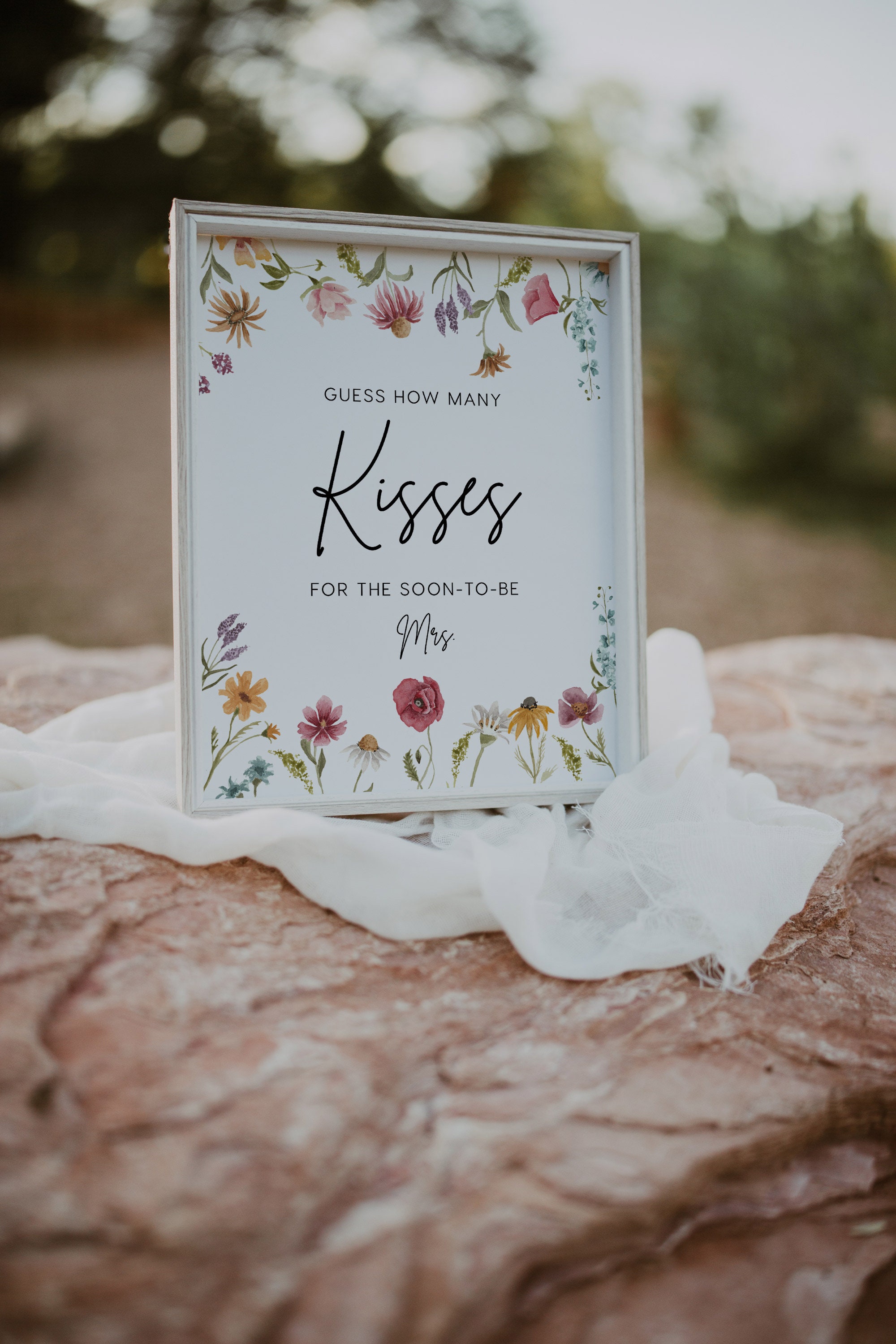 How Many Kisses Sign How Many Kisses Printable Boho - Etsy
