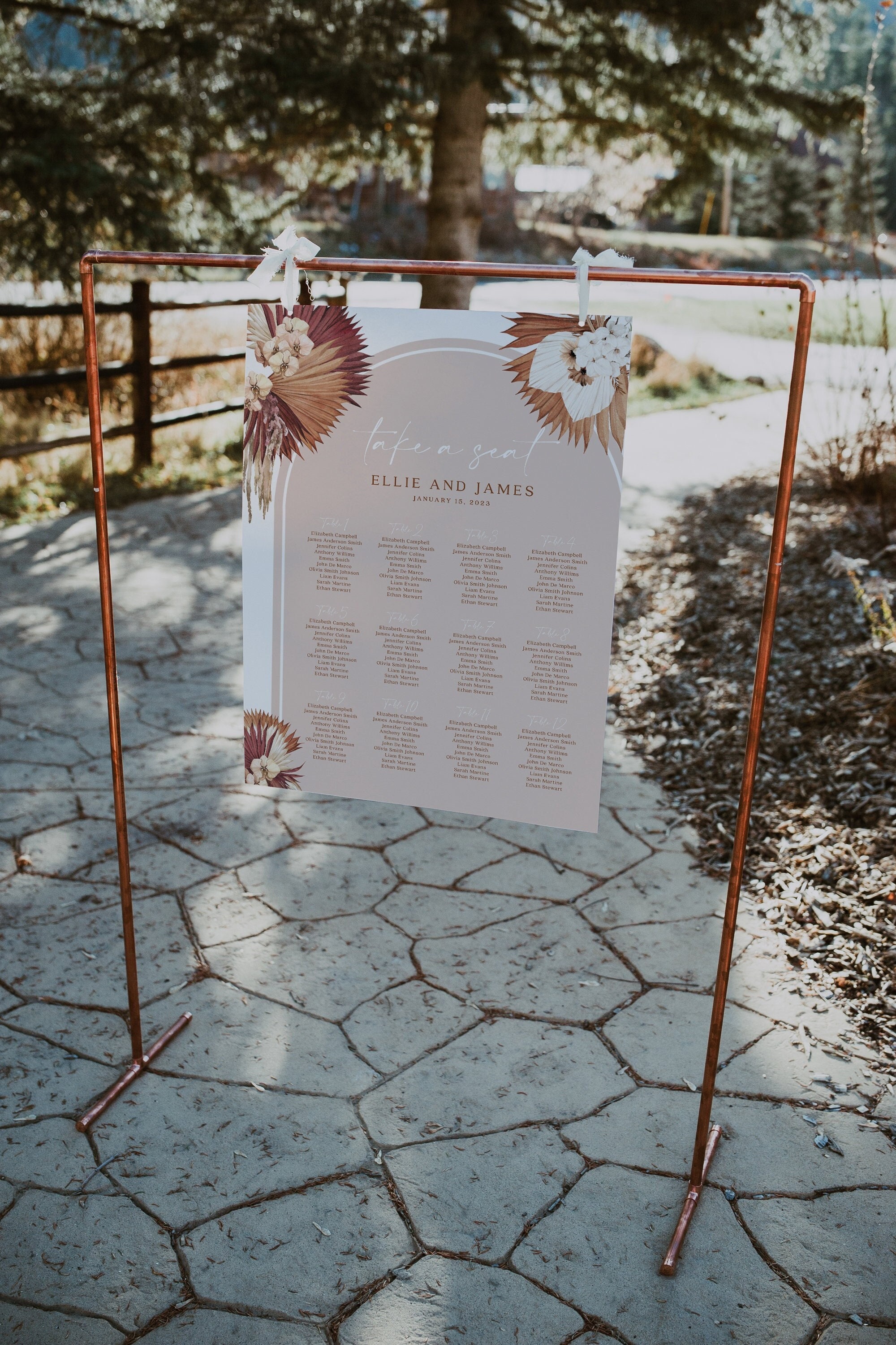 Seating Chart Wedding Boho Chic Seating Chart Boho Seating - Etsy