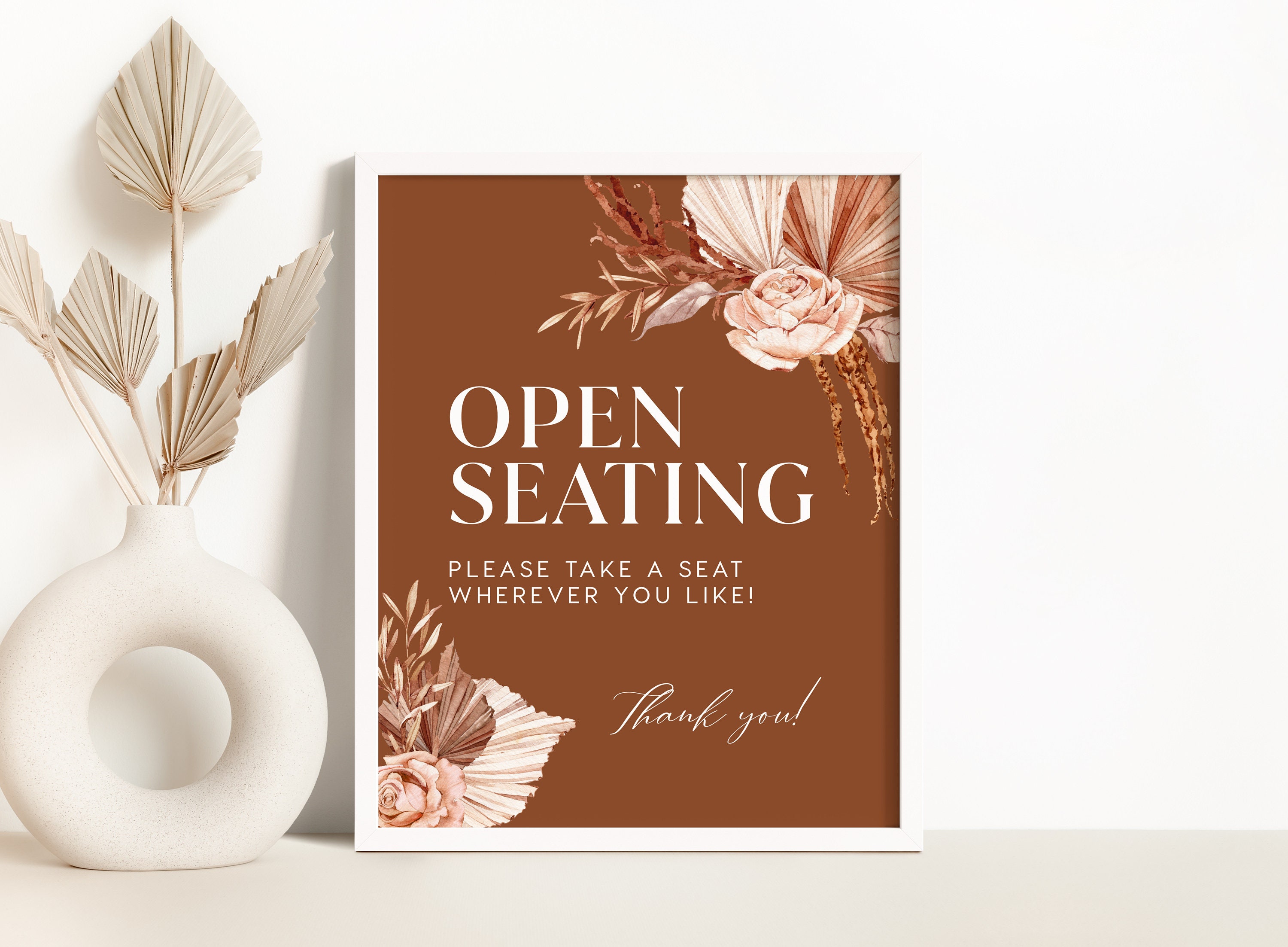 Open Seating Sign Wedding Seating Sign Template Pick a Seat | Etsy