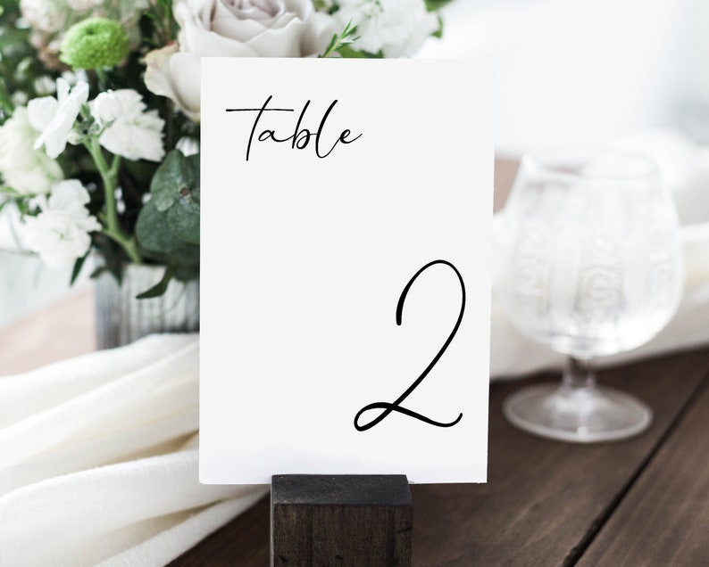 Table Numbers Printable Boho Table Numbers Wedding - Etsy