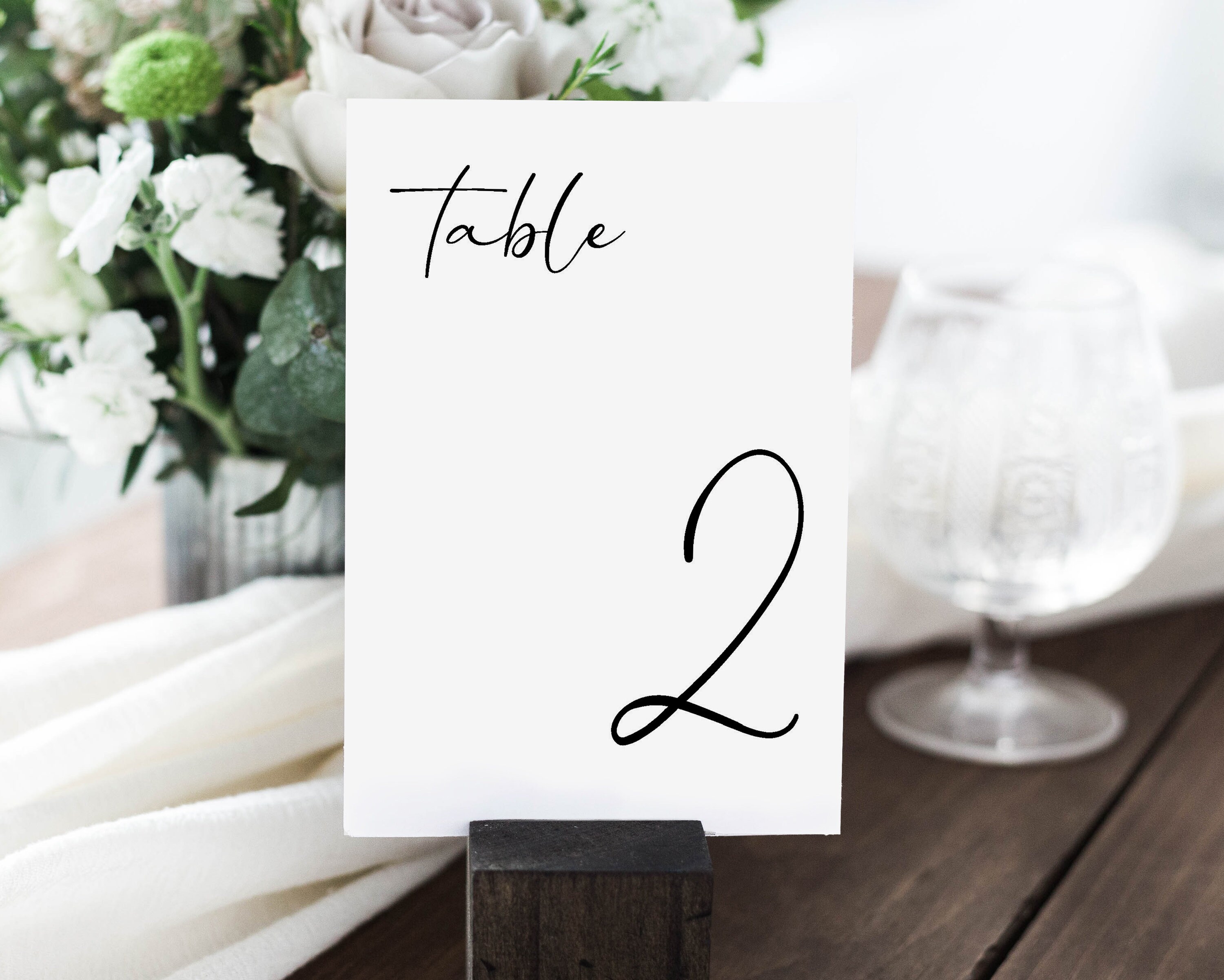 Table numbers printable Boho table numbers PDF template | Etsy