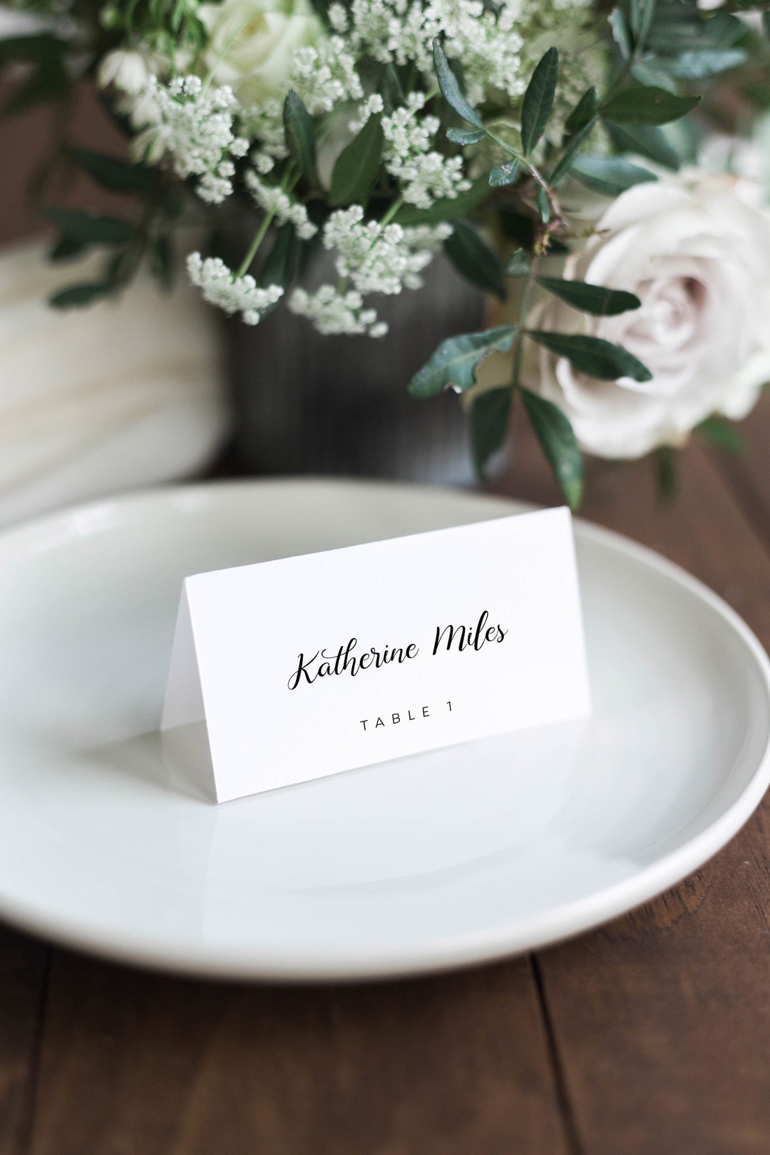 Minimalist Place Card Template, Name Tag Template, Wedding Name Tags ...