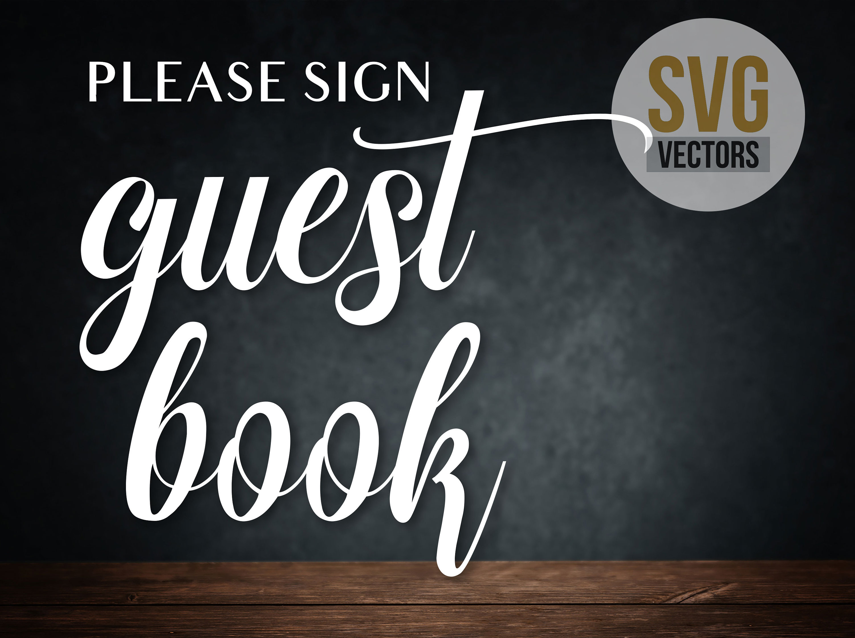 Guest Book SVG Wedding Guest Book Sign Guest Book Vector - Etsy