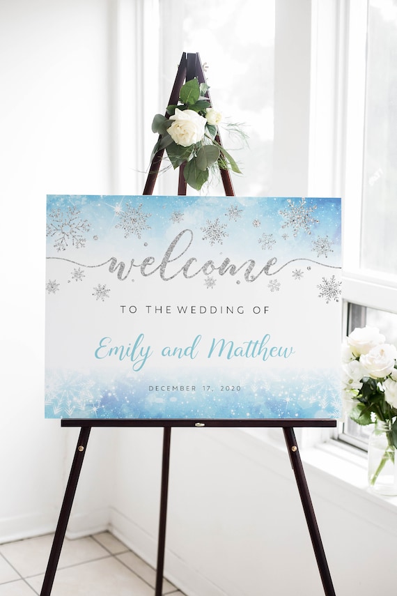 Winter Welcome Sign Template Winter Wonderland Sign - Etsy