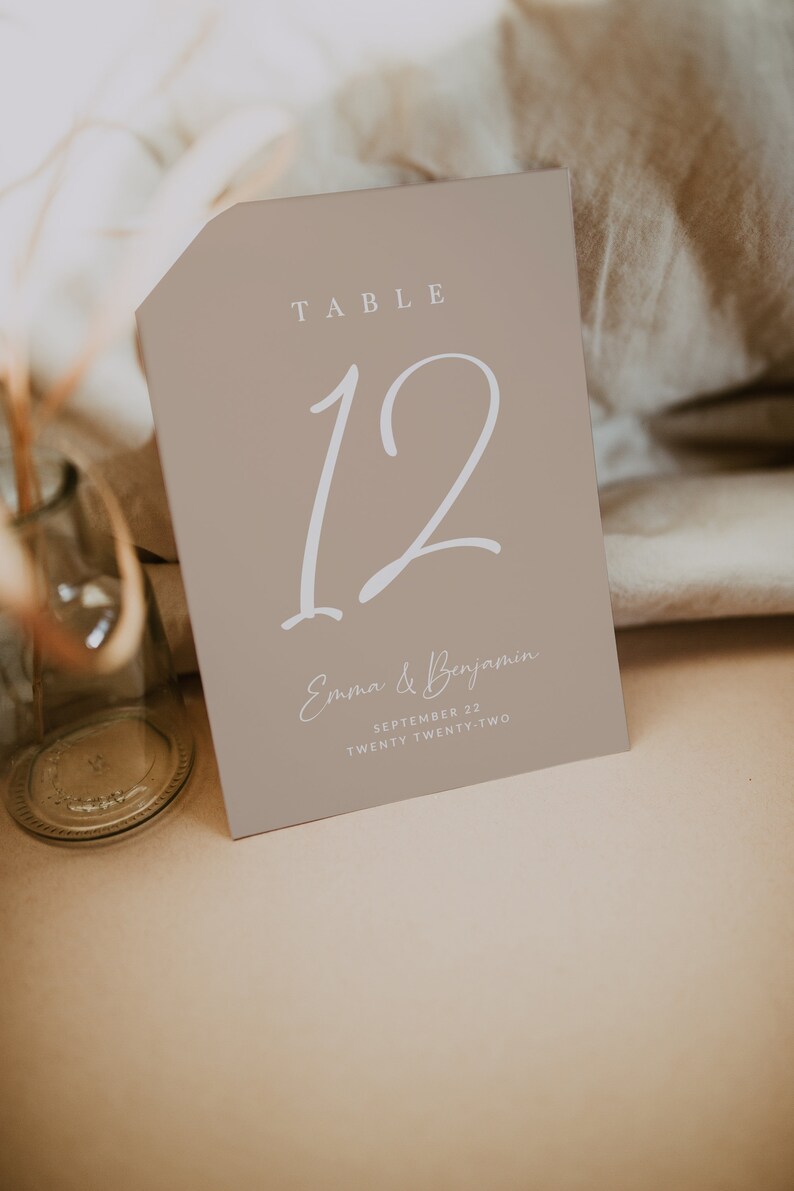 Beige Table Numbers Boho Table Numbers Wedding Table Numbers - Etsy