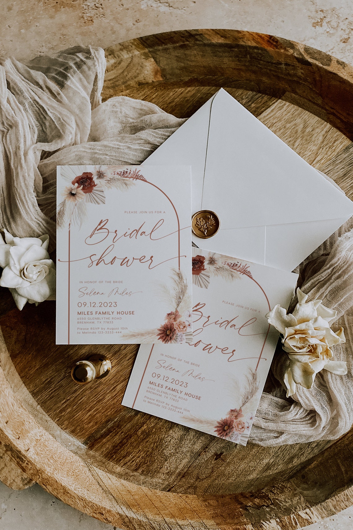 Boho Bridal Shower Invitation Bridal Shower Invitation - Etsy