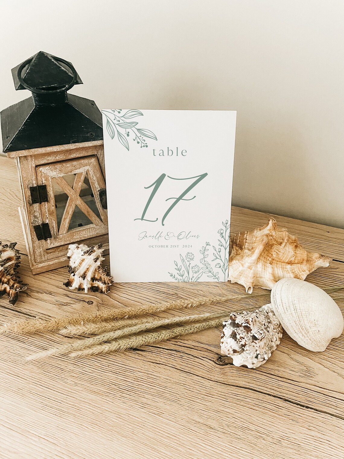 Table Numbers Sage Green Floral Wedding Table Number - Etsy
