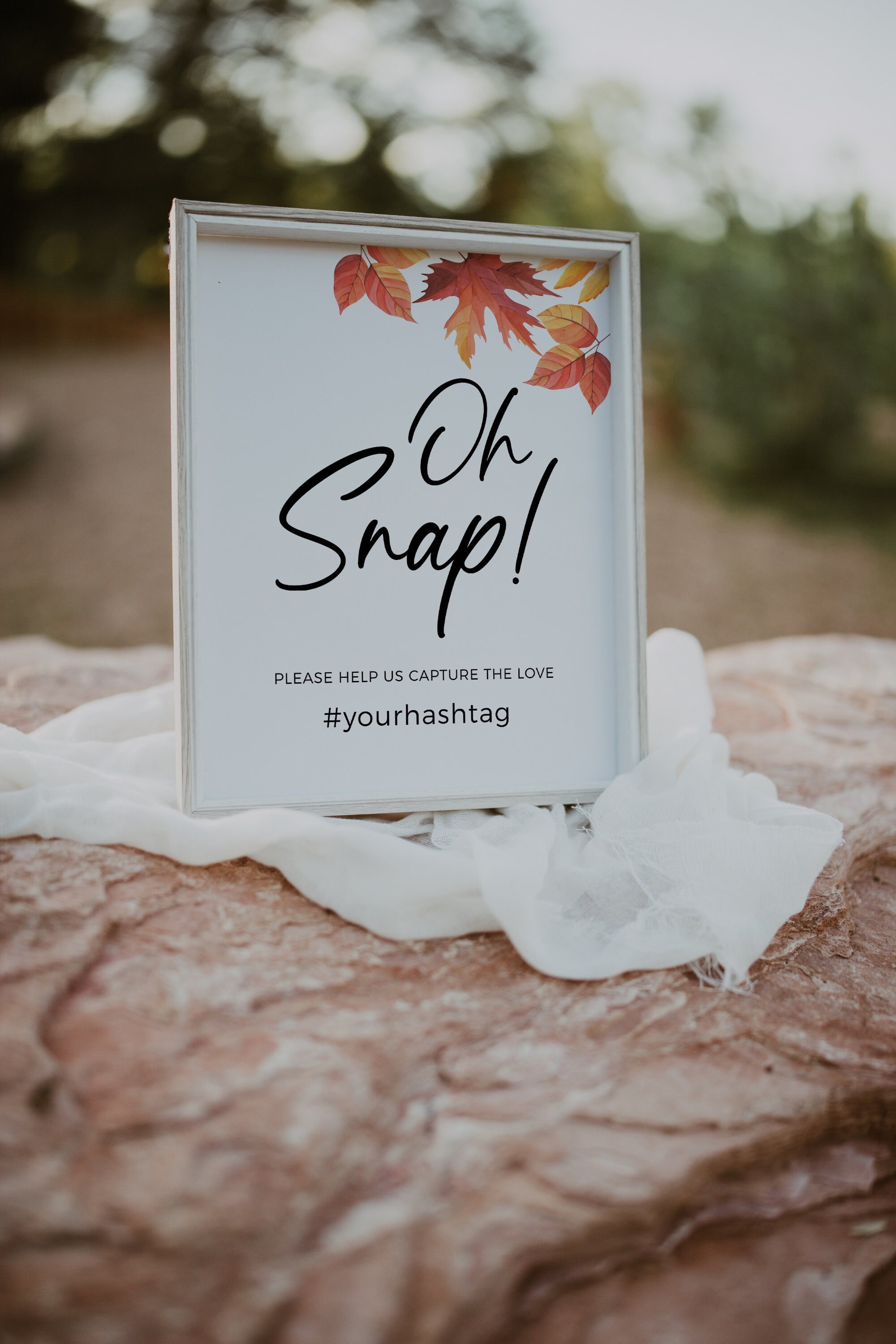 Oh Snap Wedding Sign Wedding Hashtag Sign Oh Snap Hashtag - Etsy