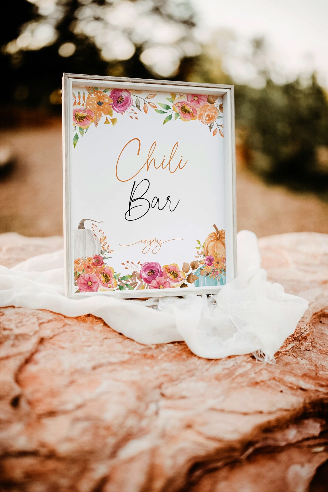 Chili Bar Sign, Baby Shower Chili Bar Template, Fall Baby Shower ...
