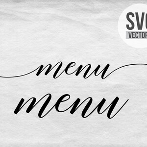 Menu SVG, Menu Clip Art, Menu Sign SVG Vector Clip Art SVGFILES - Etsy