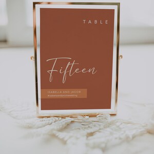 Table Numbers Boho, Boho Wedding Sign, Terracotta Table Numbers, Table ...