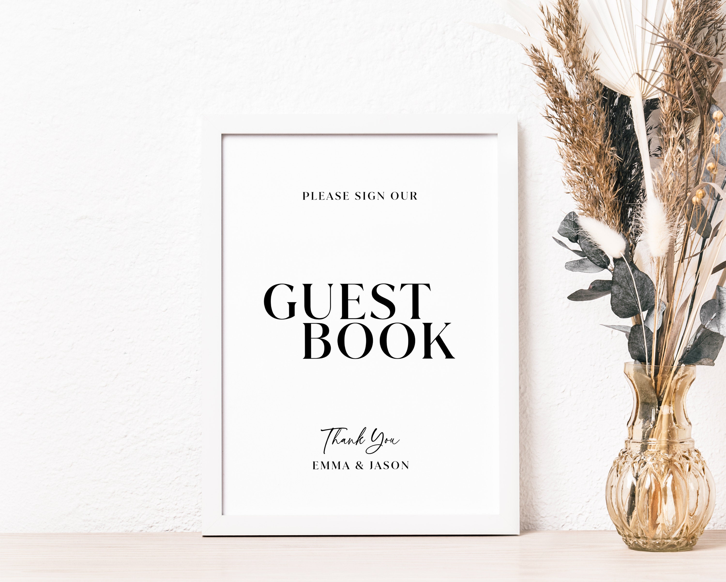 Guest Books Sign Editable Template Wedding Guest Book Sign - Etsy