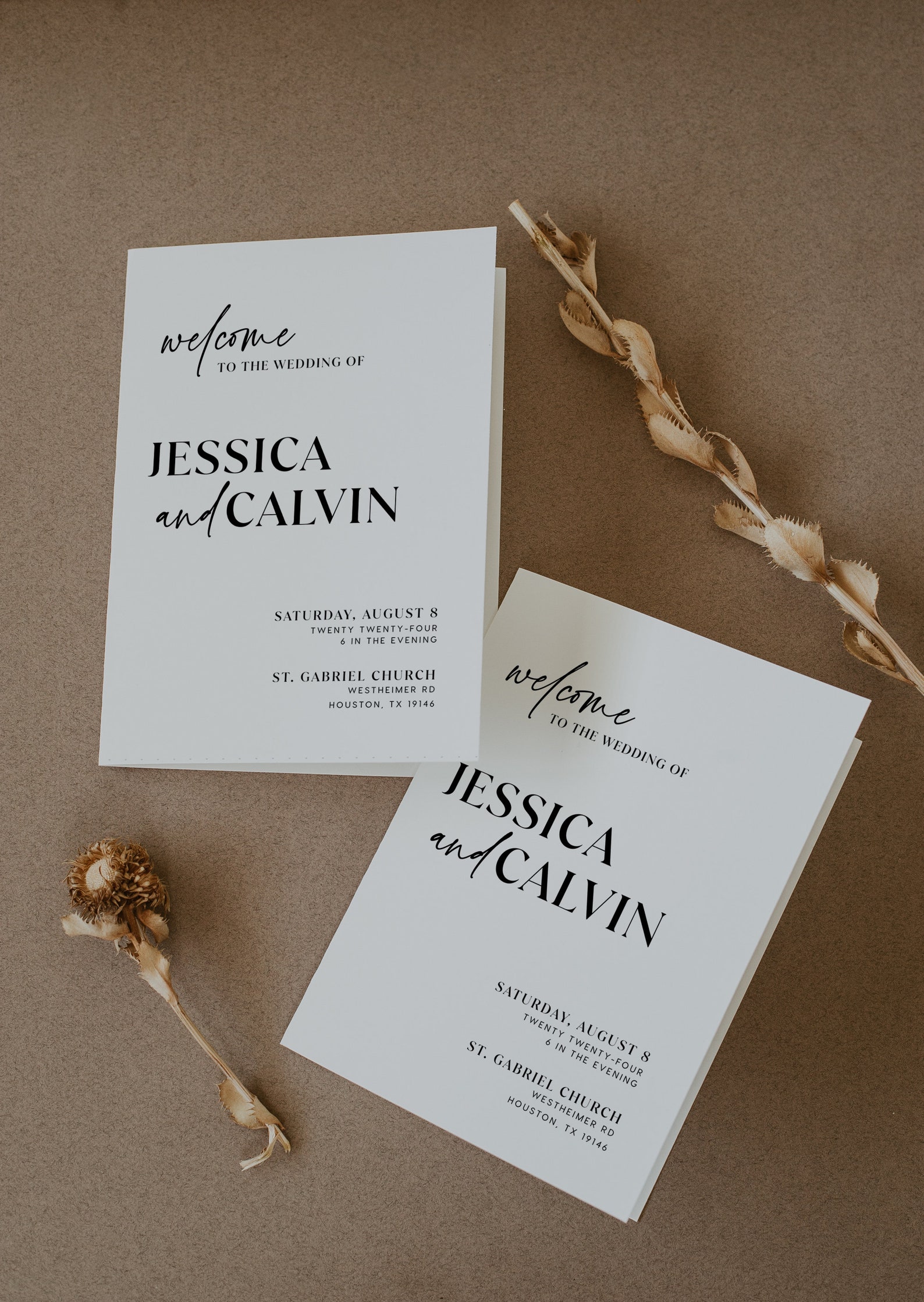 Wedding Program Booklet Template Ceremony Program Template | Etsy