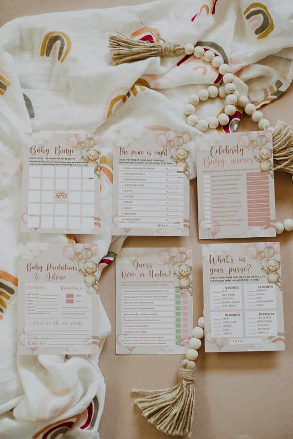 Baby Shower Games Bundle 15 Games Included Fully Editable - Etsy