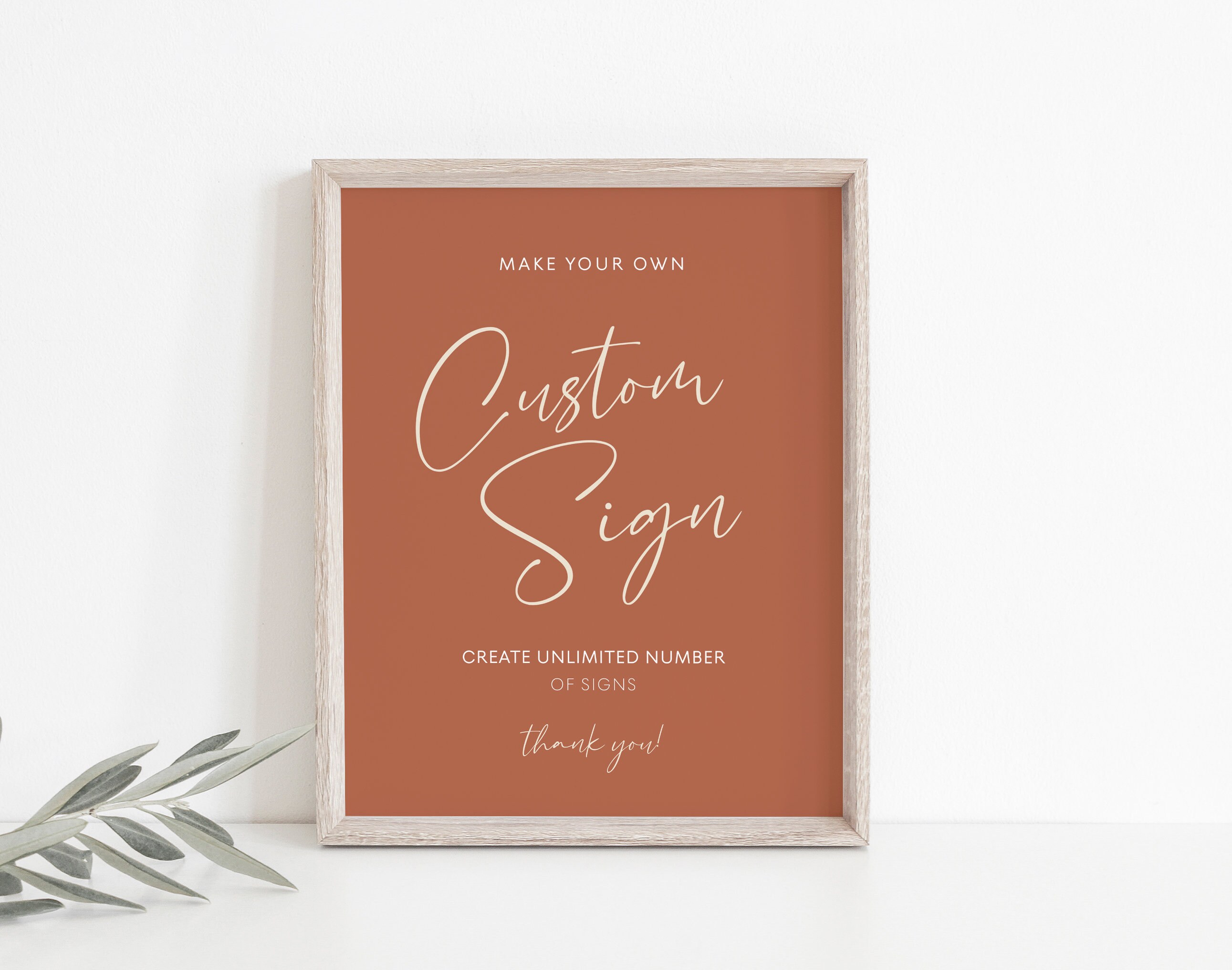 Custom wedding sign Wedding sign template Boho terracotta | Etsy