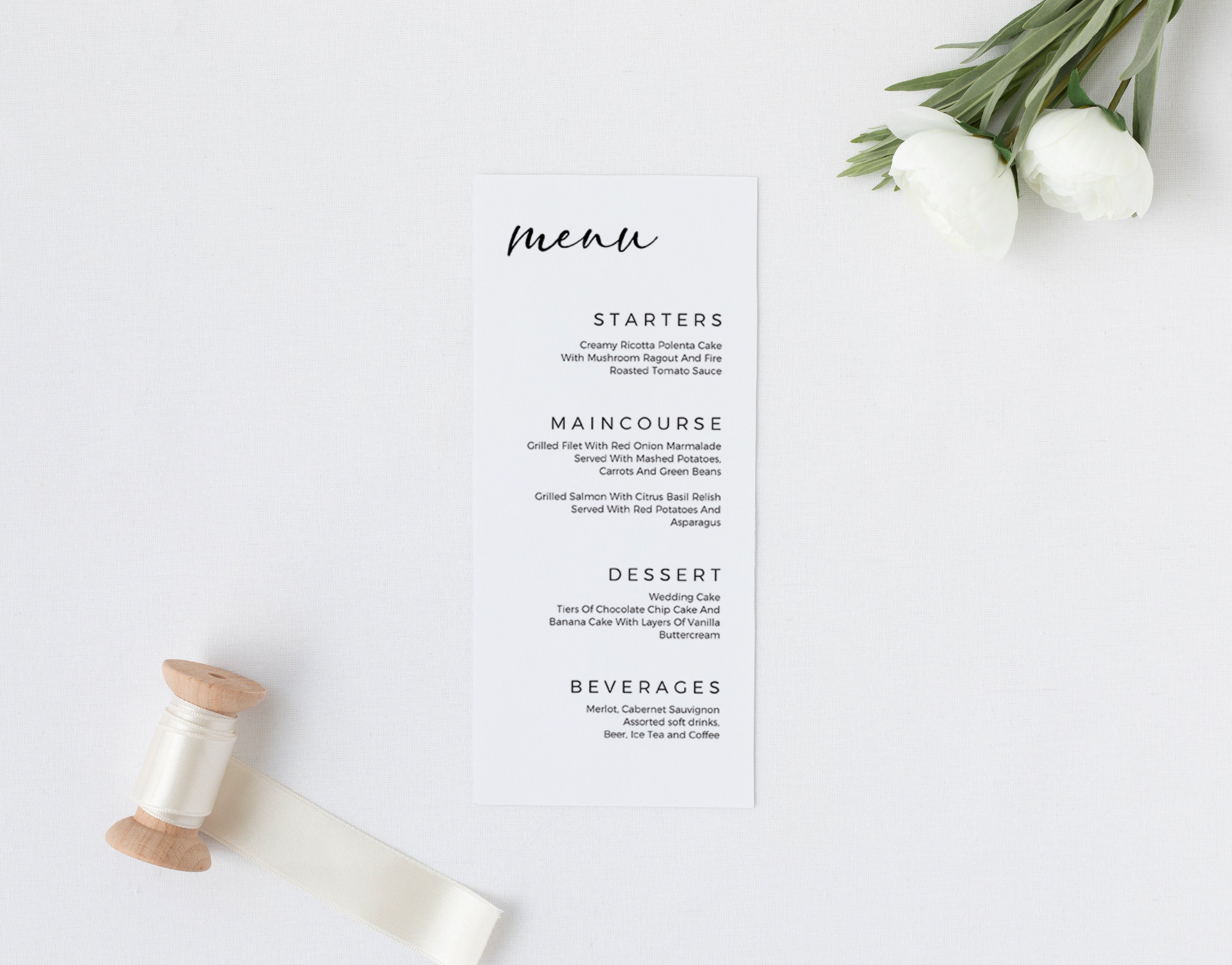 Boho Menu Template Wedding Dinner Menu Template Menu - Etsy