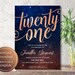 21st Birthday Invitation Twenty First Birthday Invitation - Etsy