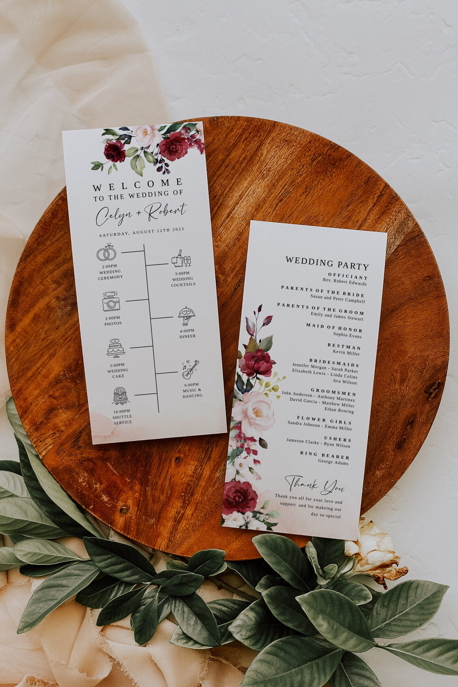 Wedding Program Template Timeline Program Infographic | Etsy