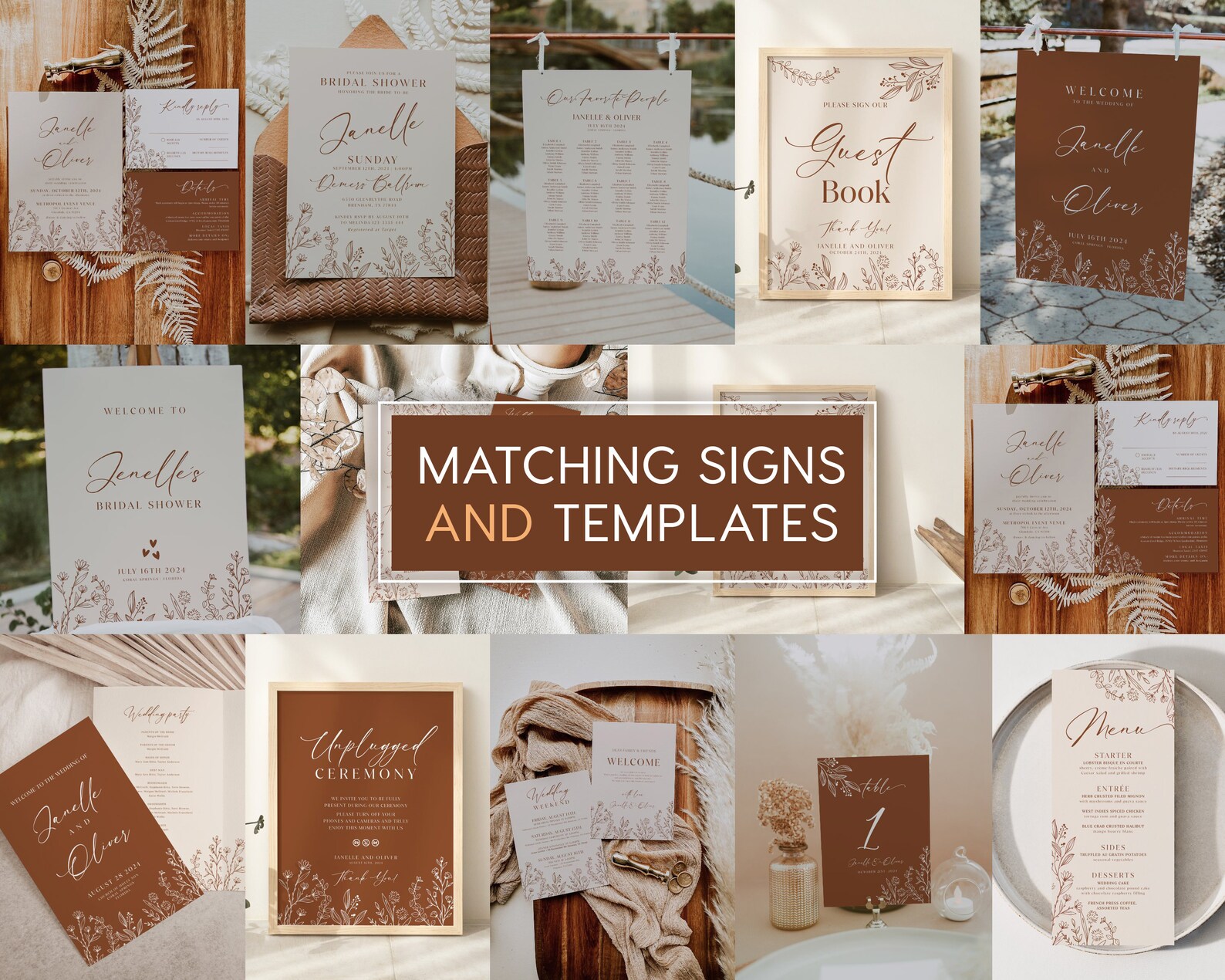 Earthy Wedding Invitations, Wildflower Wedding Invitations, Wildflower ...