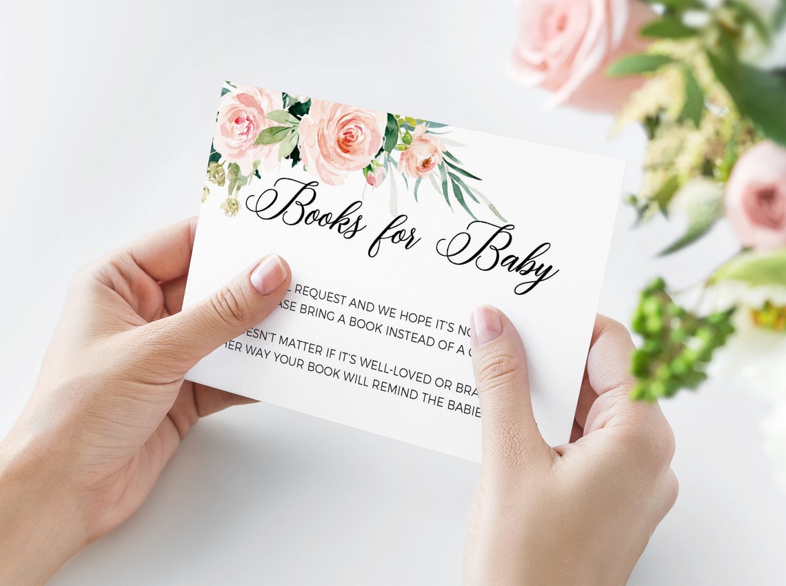 Books for Baby Card Template Baby Shower Cards Template Baby | Etsy