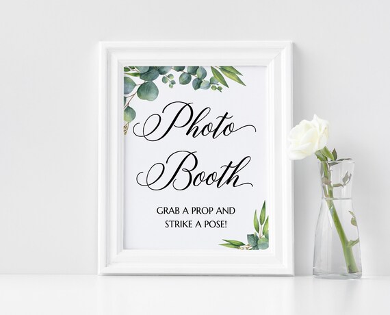Photo Booth Sign Wedding Sign Floral Wedding Sign | Etsy