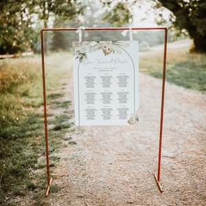 Sage Seating Chart Sign, Boho Seating Chart Sign, Wedding Seating Chart ...