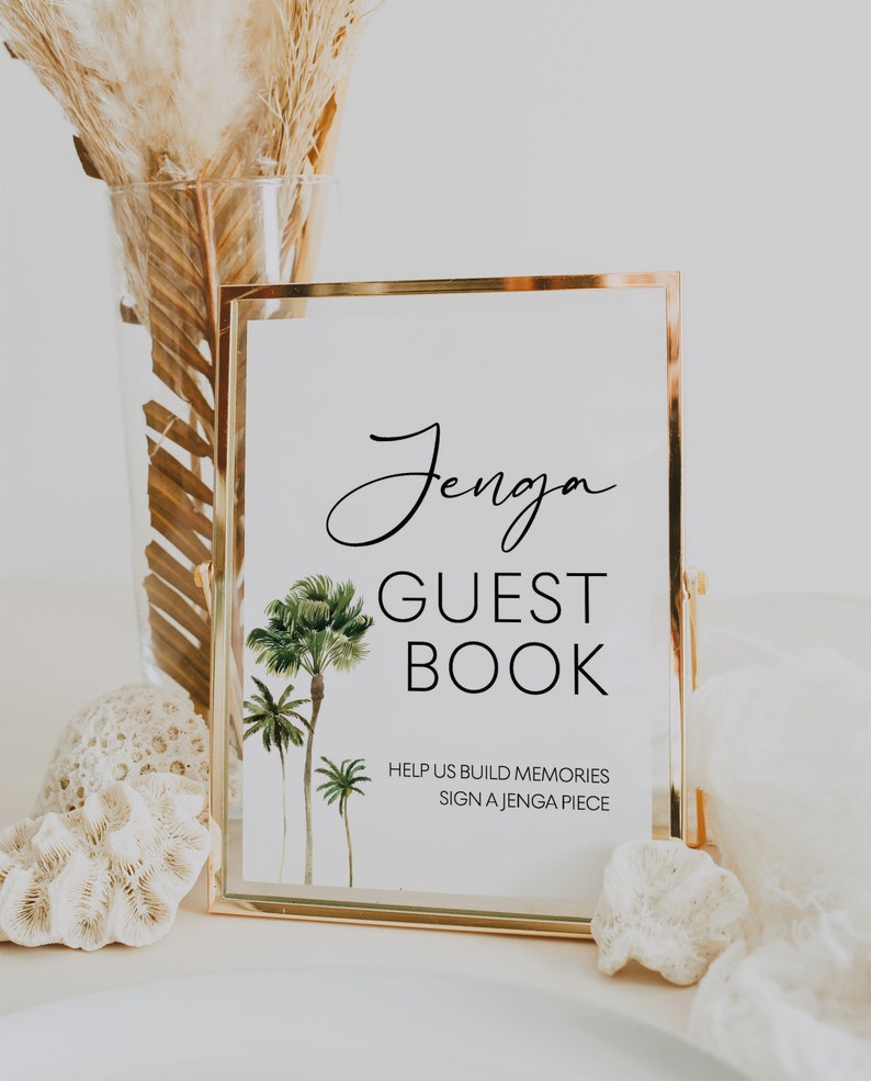 Jenga Sign Jenga Guest Book Sign Wedding Guest Book Sign | Etsy