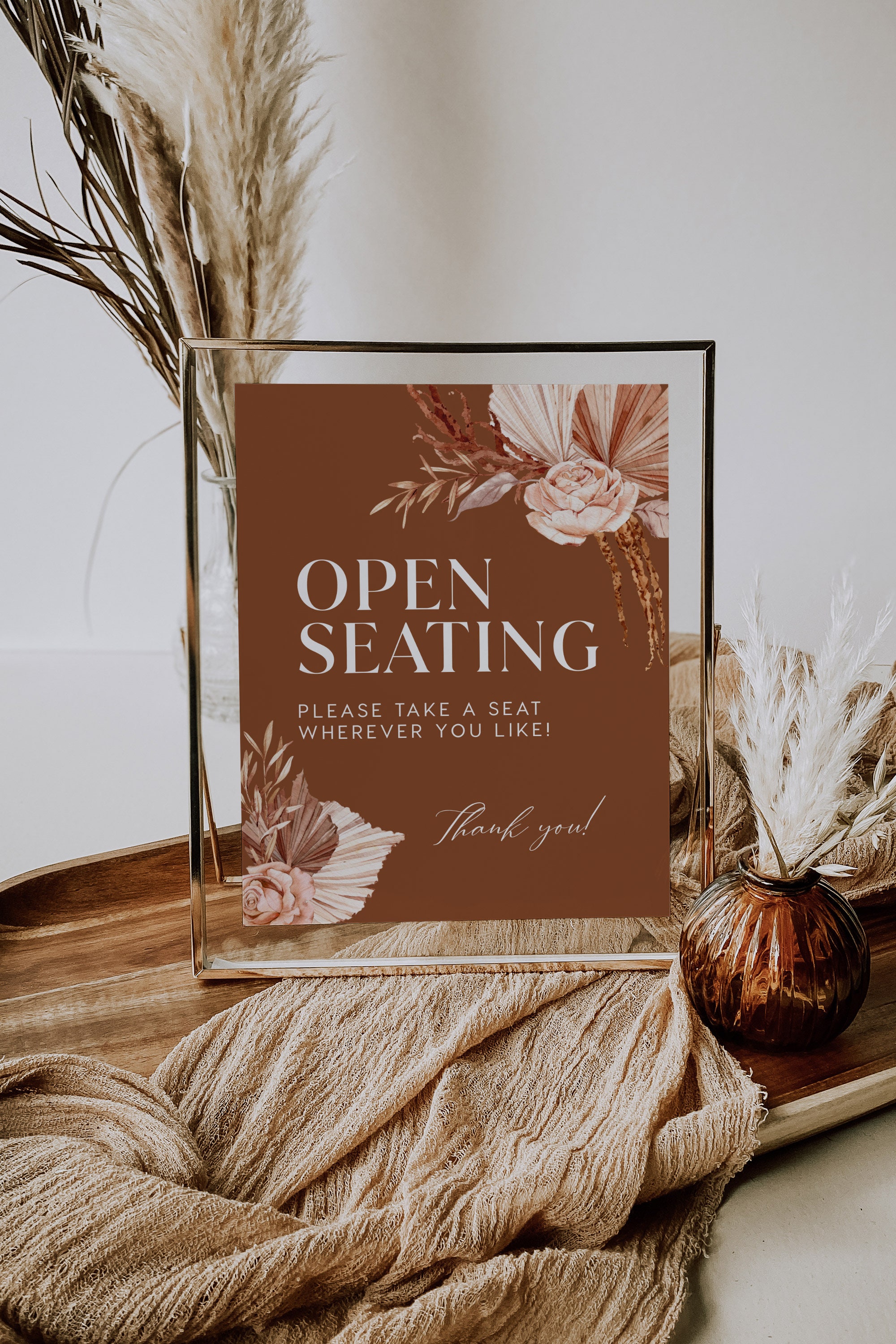 Open Seating Sign Wedding Seating Sign Template Pick a Seat | Etsy