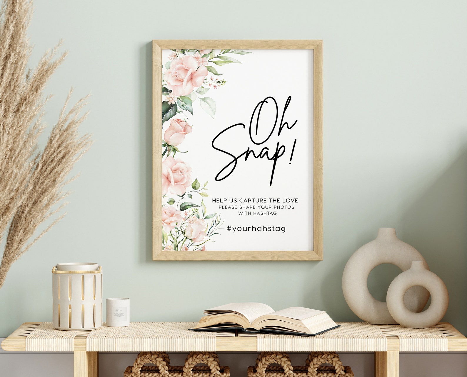 Oh Snap Sign Template Wedding Oh Snap Sign Floral Wedding - Etsy
