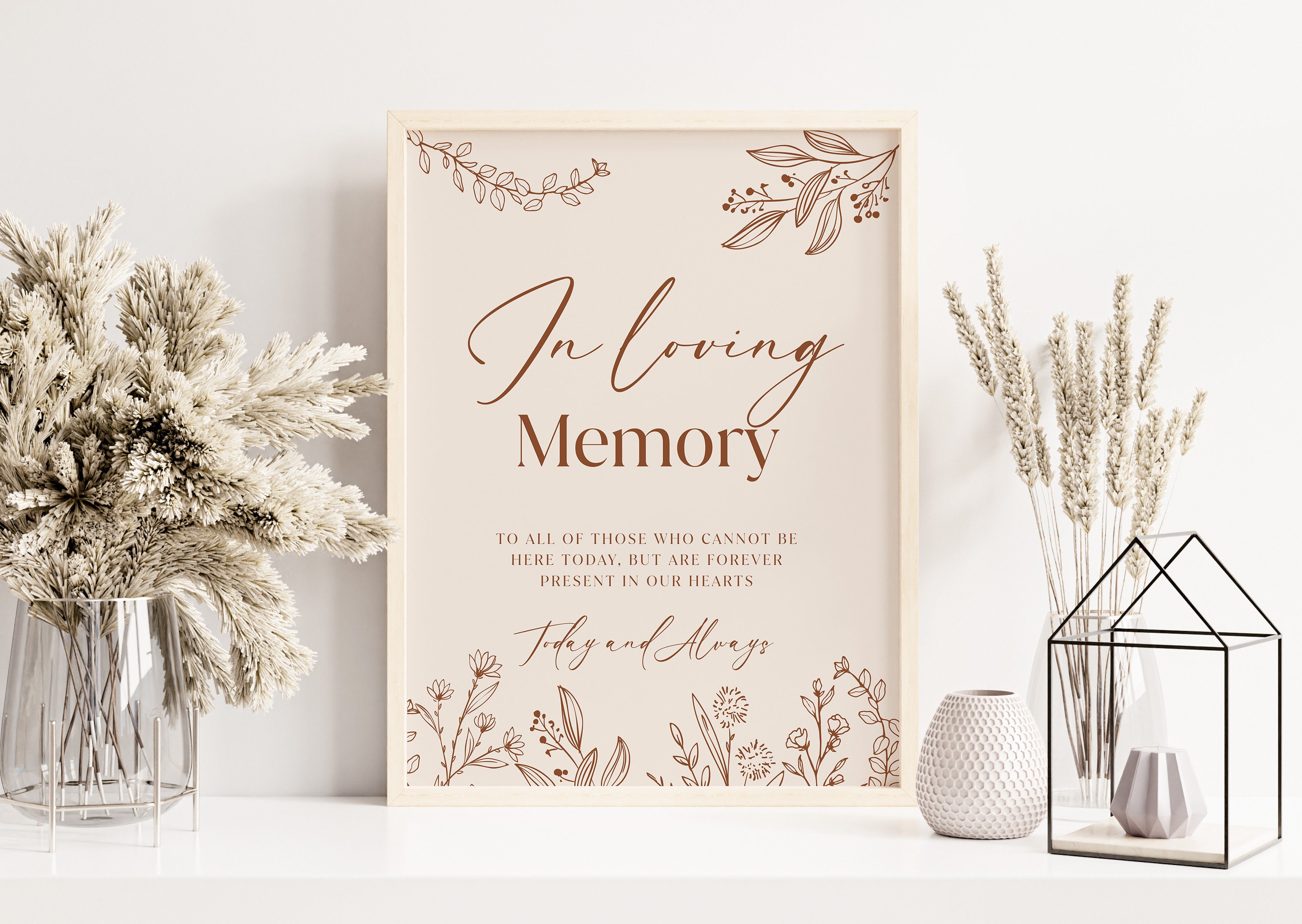 In Loving Memory Template Wedding Sign Template Terracotta | Etsy