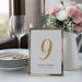 Table Numbers Gold Table Numbers Template Wedding Table - Etsy