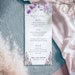 Lavender Menu Template Lavender Purple and Silver Wedding - Etsy