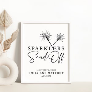 Sparkler Send off Sign, Wedding Send off Sign, Let Love Sparkle ...