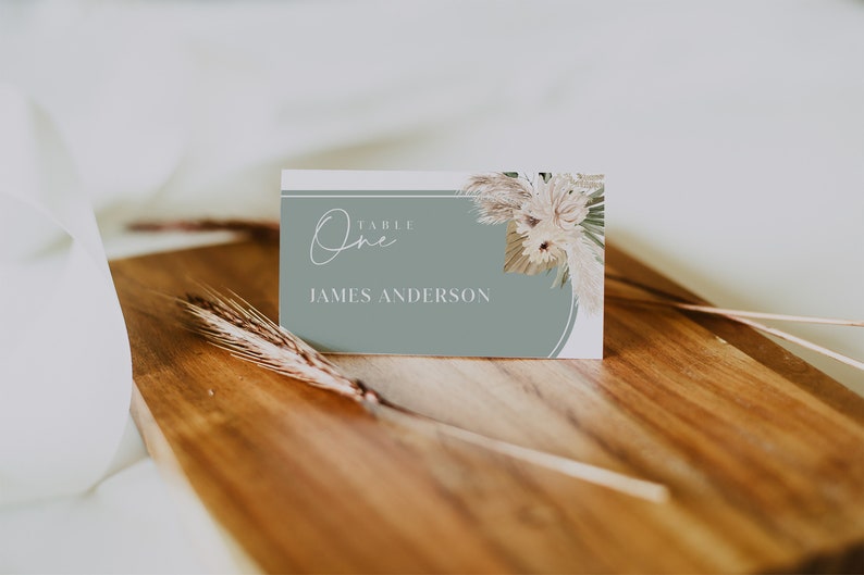 Sage Place Cards Boho Wedding Place Cards Sage Green and - Etsy