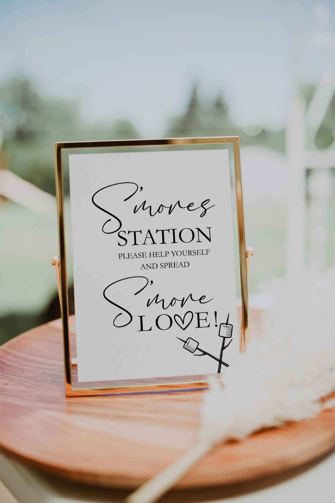 S'mores Station, S'mores Sign, S'mores Station Sign, Boho Smore's Bar # ...