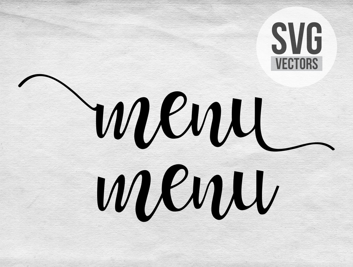 Menu SVG Menu Clip Art Menu Sign SVG Vector Clip Art | Etsy